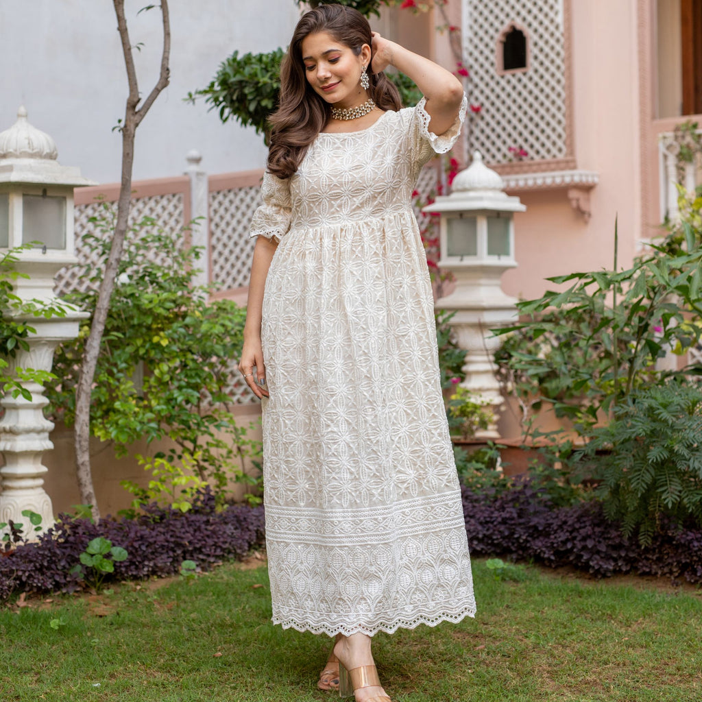 White Princess Look Dress – Roohaniyat Jaipur